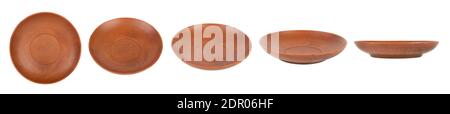 Plate collection different angles isolated on white background Stock ...