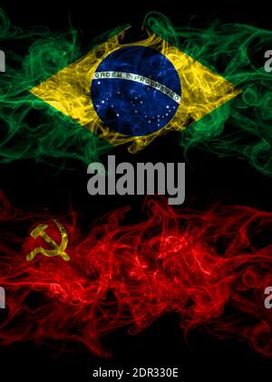 Russia, Russian vs Brazil states, Distrito Federal flags. Smoke flag ...