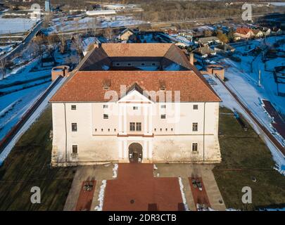 Aerial photo of Castle in Ozora, called Ozorai Pipo vara Stock Photo ...