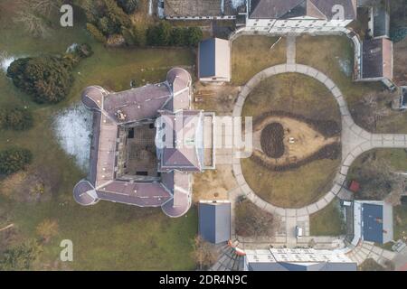Aerial photo of Batthyany castle, Kormend Stock Photo - Alamy