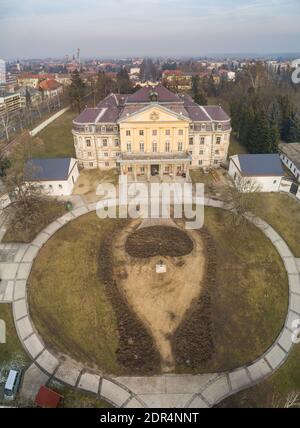 Aerial photo of Batthyany castle, Kormend Stock Photo - Alamy