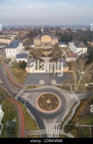 Aerial photo of Batthyany castle, Kormend Stock Photo - Alamy