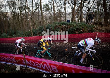 Belgian Michael Vanthourenhout (R) and Wout Van Aert (L) pictured in ...