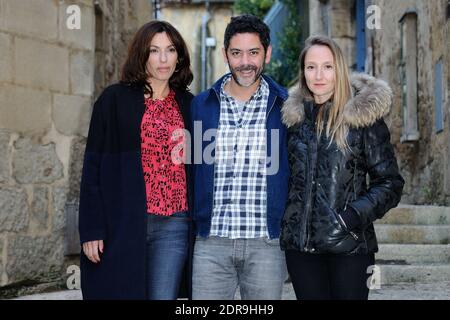 Aure Atika, Manu Payet et Audrey Lamy assistent au photocall du film ...