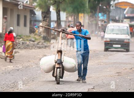 Wooden scooter in the image is called chukudu and it is common sight in ...
