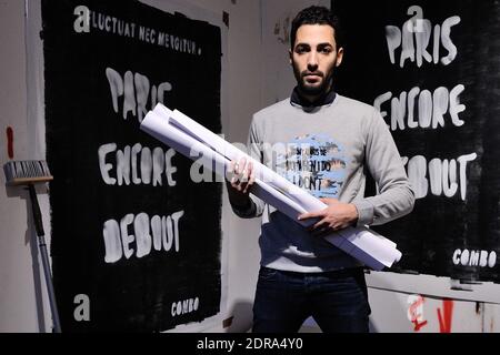 Street artist Combo works at his home in Saint-Denis, France on ...