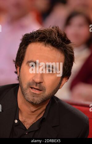 Mathieu Madenian at the taping of Vivement Dimanche on February 23 ...