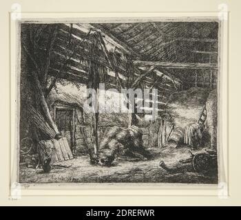 Adriaen Van Ostade - in Barn 1639 Stock Photo - Alamy