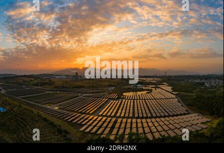 An aerial view of Centralized Photovoltaics Project Industrial Park in ...
