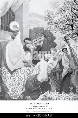 Vintage photograph of the wall mural by Barry Faulkner in the Eastman ...