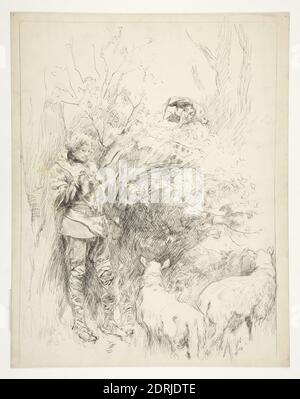 The shepherd drawings, works on paper Stock Photo - Alamy