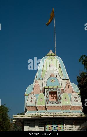 Hindu religious structures,,constructed in 1920, adorn the interior ...