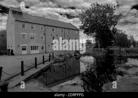 The Watermill at Yarwell Mill Country Park, Yarwell village; river Nene ...