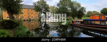 The Watermill at Yarwell Mill Country Park, Yarwell village; river Nene ...