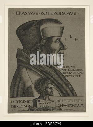 Erasmus of Rotterdam. Artist: Hieronymus Hopfer, German, ca. 1520–1563 ...