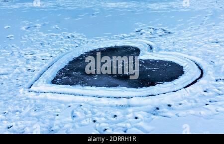 Happy Valentine's Day. Postcard with a big 3d origami red heart on a ...