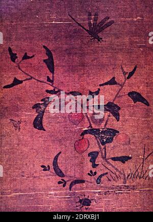 Oriental painting, Joseon Dynasty, Shinsaimdang, Chochungdo, FLOWERS ...