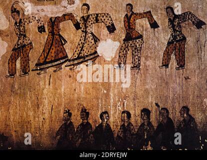 Korean Painting, Goguryeo Mural Painting, Dance Gun, Dancer, Dancer ...