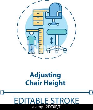 Adjusting chair height concept icon Stock Vector Image & Art - Alamy