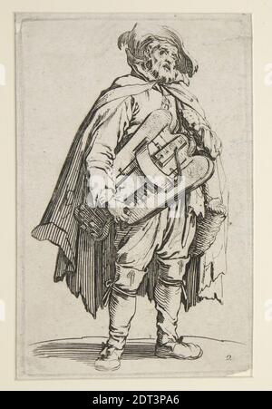 The hurdy-gurdy player, from The Beggars (Le Joueur de Vielle). Artist ...