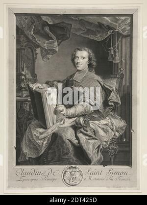 . French: Portrait de Claude de Saint-Simon (1695-1760), évêque de Metz ...