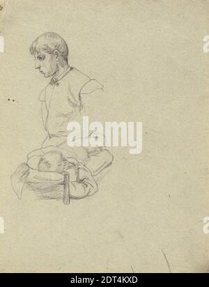 Two boys, sketch for Signing of the Compact in the Cabin of the ...