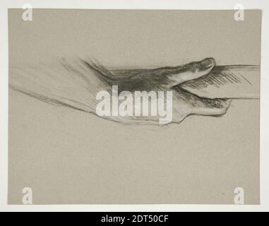 Sketch of one hand grasping a pole. Artist: Edwin Austin Abbey ...