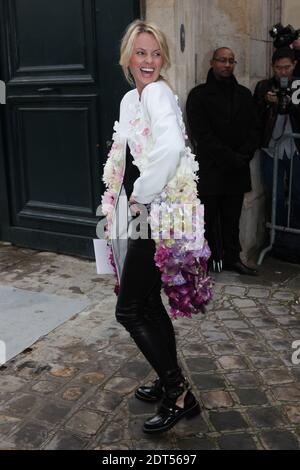Inga Kozel arriving to the Christian Dior Spring-Summer Haute-Couture ...