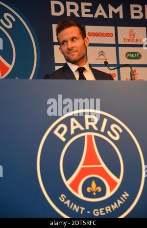French football player Yohan Cabaye attends a press conference after ...