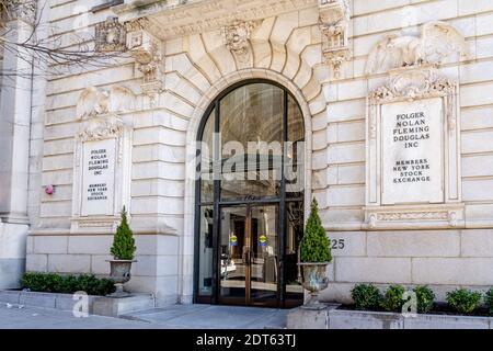 Entrance to Folger Nolan Fleming Douglas headquarters in Washington, DC ...