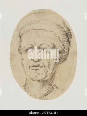 Head of a Man. Artist, circle of: Bartolomeo Passarotti, Italian, 1529 ...