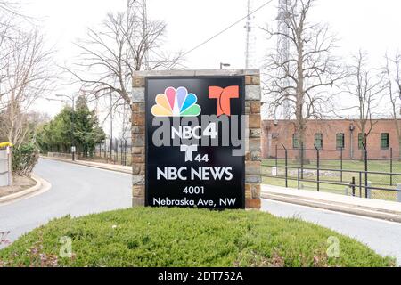 Sign of NBC 4 Washington in Washington DC, USA Stock Photo - Alamy