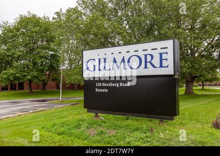 The signage outside Gilmore Global Logistics Services Inc. head office ...