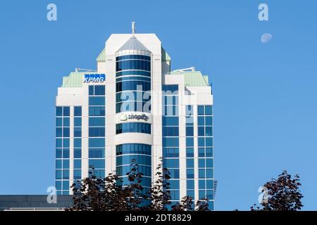 Shopify Inc. headquarters signage in Ottawa on Tuesday, May 3, 2022 ...