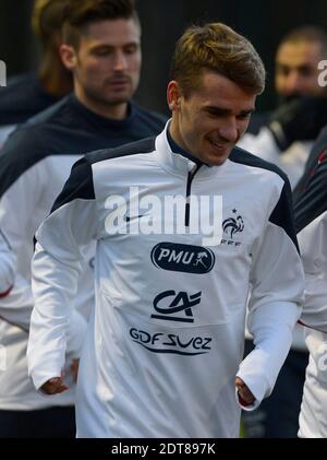 New player Antoine Griezmann during a training session of the French ...