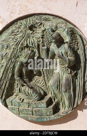 The Annunciation scene, depicted in the Church of Sant'Agostino in ...