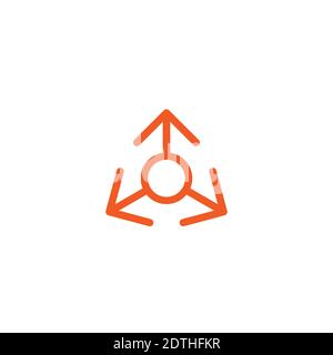 Three red thin arrows point out from the center. Expand Arrows icon ...
