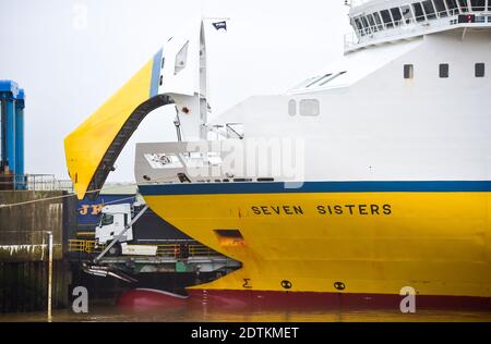 Transmanche Ferries Newhaven/Dieppe ferry docked at Newhaven East ...