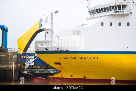 Transmanche Ferries Newhaven/Dieppe ferry docked at Newhaven East ...