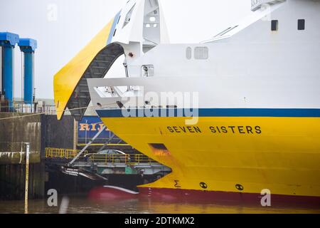 Transmanche Ferries Newhaven/Dieppe ferry docked at Newhaven East ...