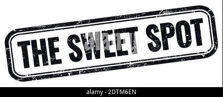 THE SWEET SPOT text on black grungy rectangle vintage stamp Stock Photo ...