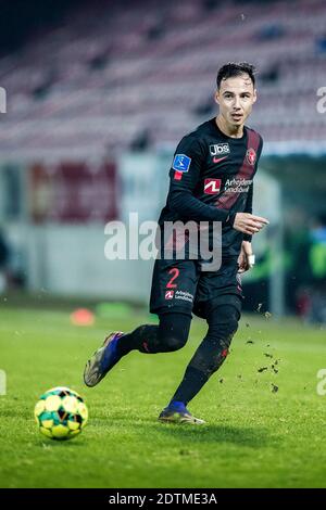 Herning, Denmark. 21st Dec, 2020. Isaac Atanga (12) of FC Nordsjaelland ...