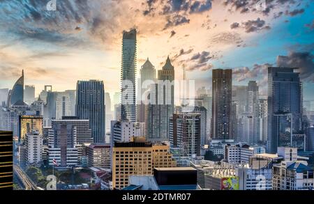 Skyline of Siam Square Area Bangkok Thailand Stock Photo - Alamy