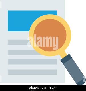 Lupe with document paper line style icon design, Tool search and ...