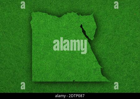 Map of Egypt on green felt Stock Photo - Alamy