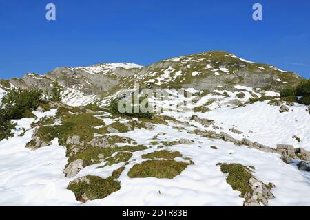 A mesmerizing view of snow-capped Rofan mountains in Austria Stock ...