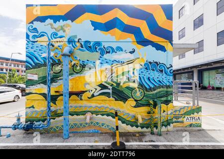 Colorful mural art in Iloilo City, Philippines Stock Photo - Alamy