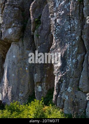 Rainster Rocks a dolomitic limestone outcrop near Brassington in the ...