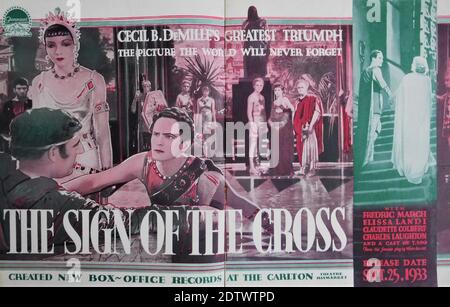 CHARLES LAUGHTON, CLAUDETTE COLBERT, FREDRIC MARCH, THE SIGN OF THE ...