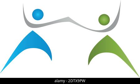 Two People, Team, Family, Logo Stock Vector Image & Art - Alamy